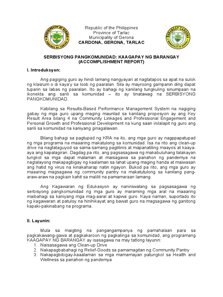 Accomplishment Report 2021 | PDF | Philippines