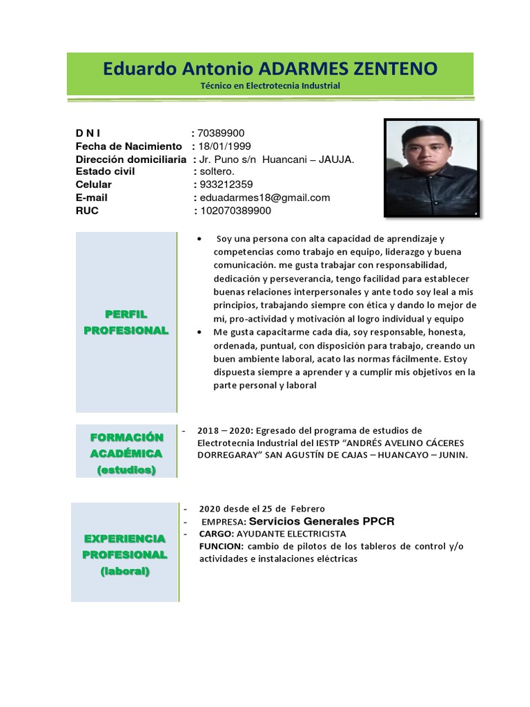 Curriculum Vitae Eduardo | PDF