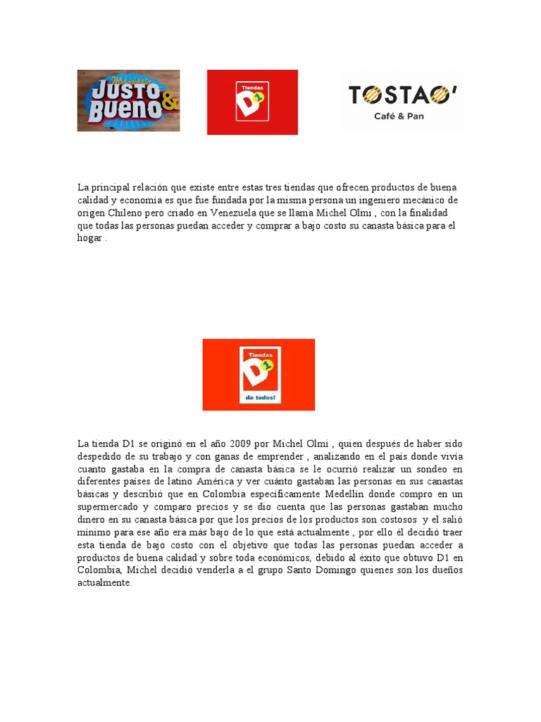 Tiendas de Bajo Costo Fundadas por Michel Olmi | PDF