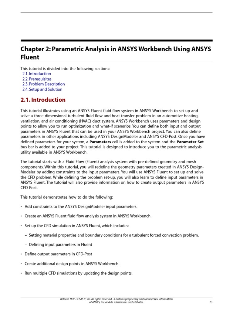 Parametric Analysis In Ansys Workbench Using Ansys Fluent Pdf Computing Computational