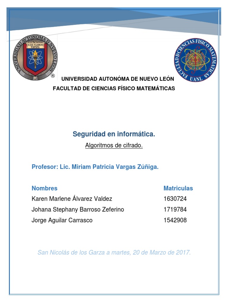 Algoritmos De Cifrado Descargar Gratis Pdf Clave Criptografía Criptografía De Clave Pública