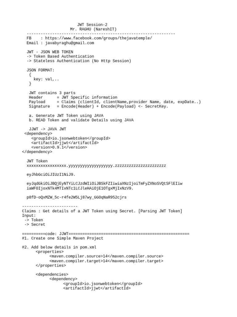 JWT 2 | PDF | Computer Programming | Computing