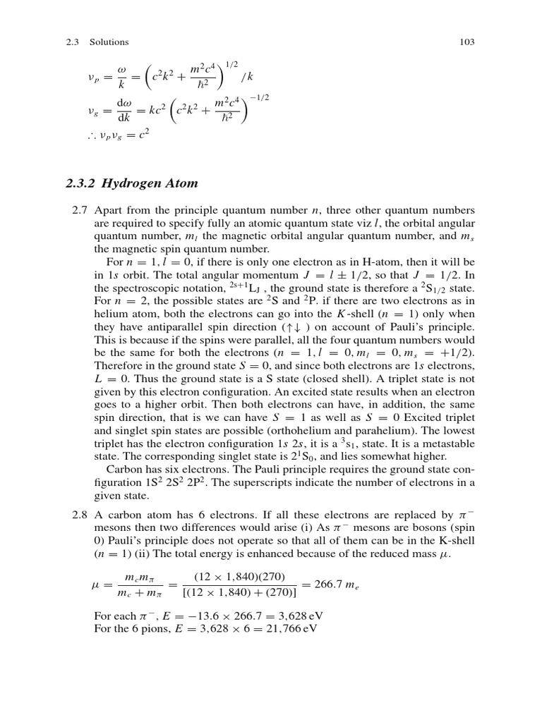 1000 Solved Problem in Modern Physics-120 | PDF | Atomic Orbital ...