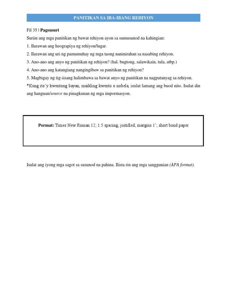 Fil 35 Pagsusuri | PDF