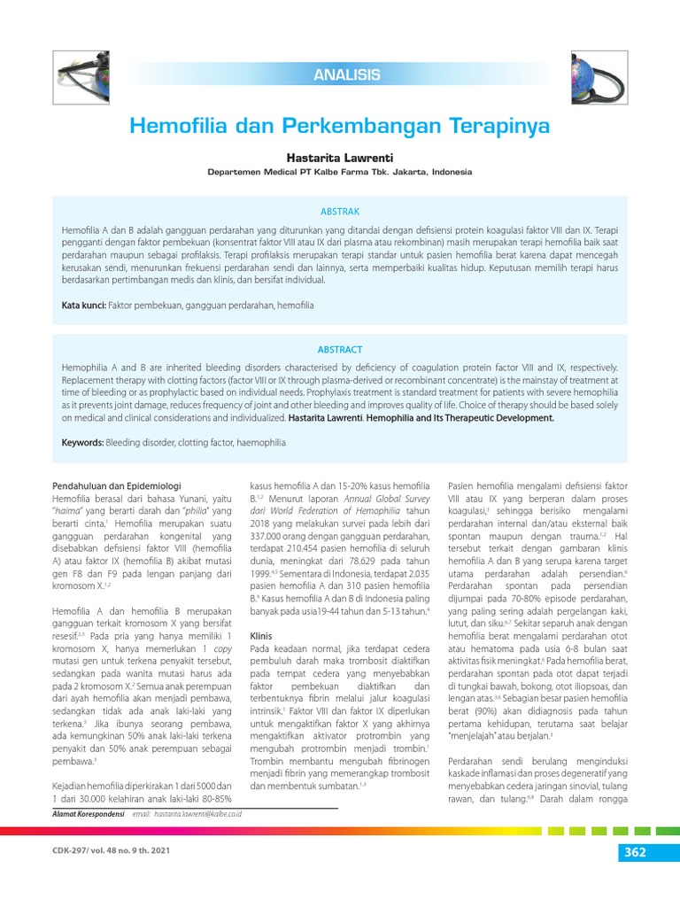 Hemofilia Dan Terapi | PDF