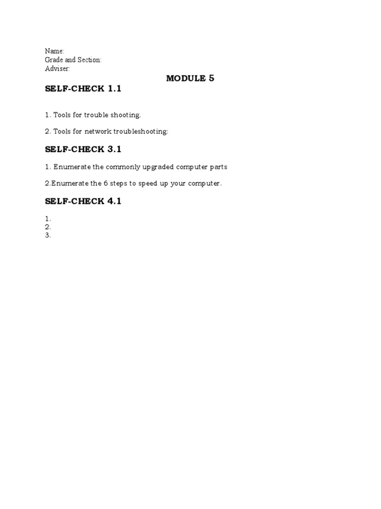 (Template) Module 5 - Answer Sheet | PDF