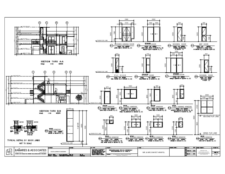 A B C D: Section Thru A-A | PDF | Window | Buildings And Structures