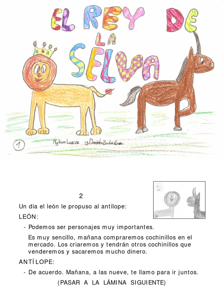 El rey de la selva: Cuento infantil | PDF | León