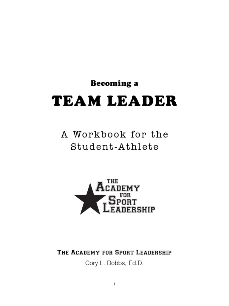 Becoming A Team Leader Workbook | PDF | Leadership | Goal