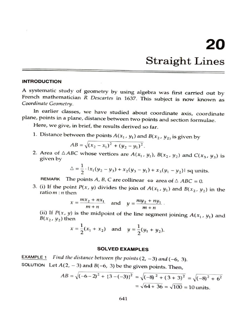 Straight Lines | PDF