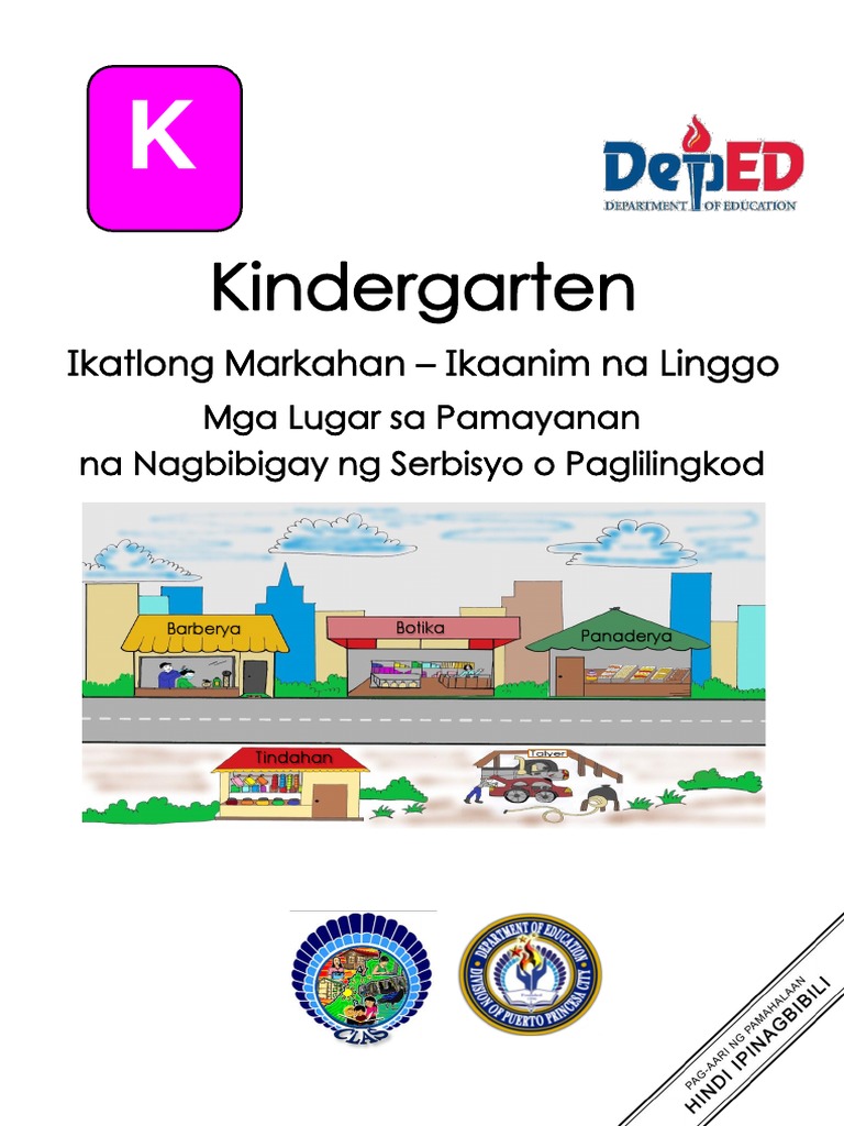Kindergarten - q3 - Week6 - Worksheets - Mga Lugar Sa Pamayanan Na ...
