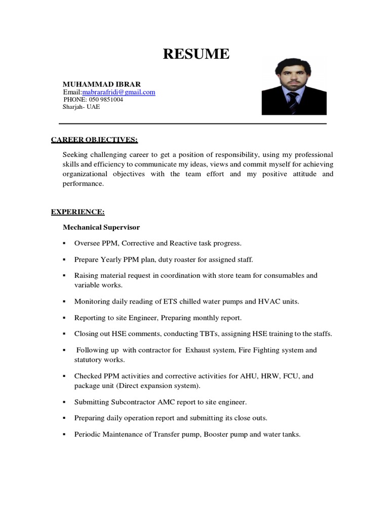 Ibrar CV | PDF
