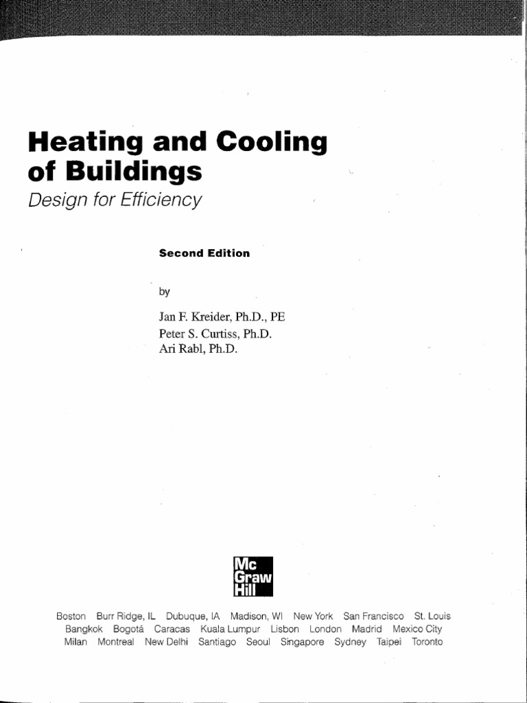 Heating and Cooling of Buildings: Design For Efficiency | PDF | Heat ...