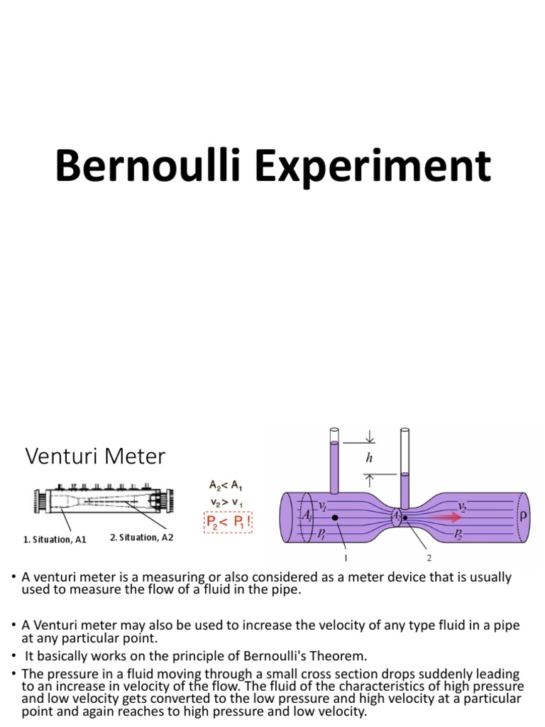Bernoulli Experiment | Download Free PDF | Pressure | Fluid Dynamics