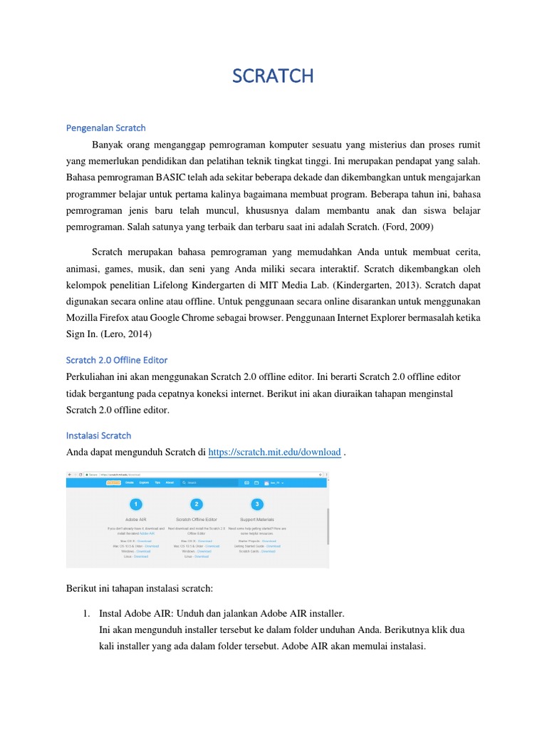 Pemrograman Visual Scratch | PDF