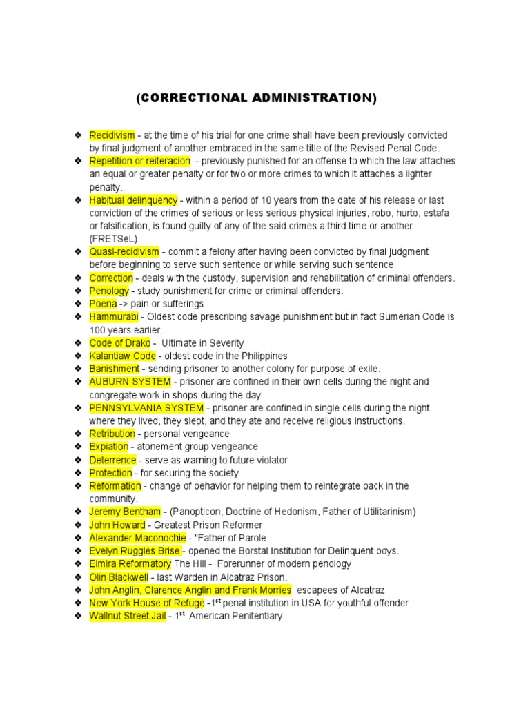 An Extensive Overview of Correctional Administration Concepts, Systems ...