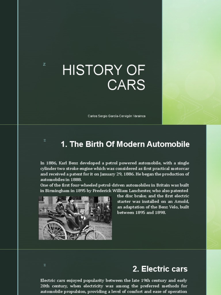 History of Cars Timeline | PDF | Car | Vehicle Technology