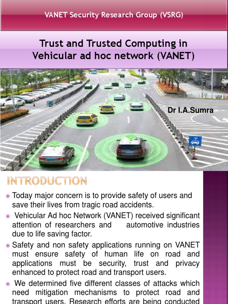 Trust and Trusted Computing in Vehicular Ad Hoc Network (VANET) | PDF | Computer Network ...