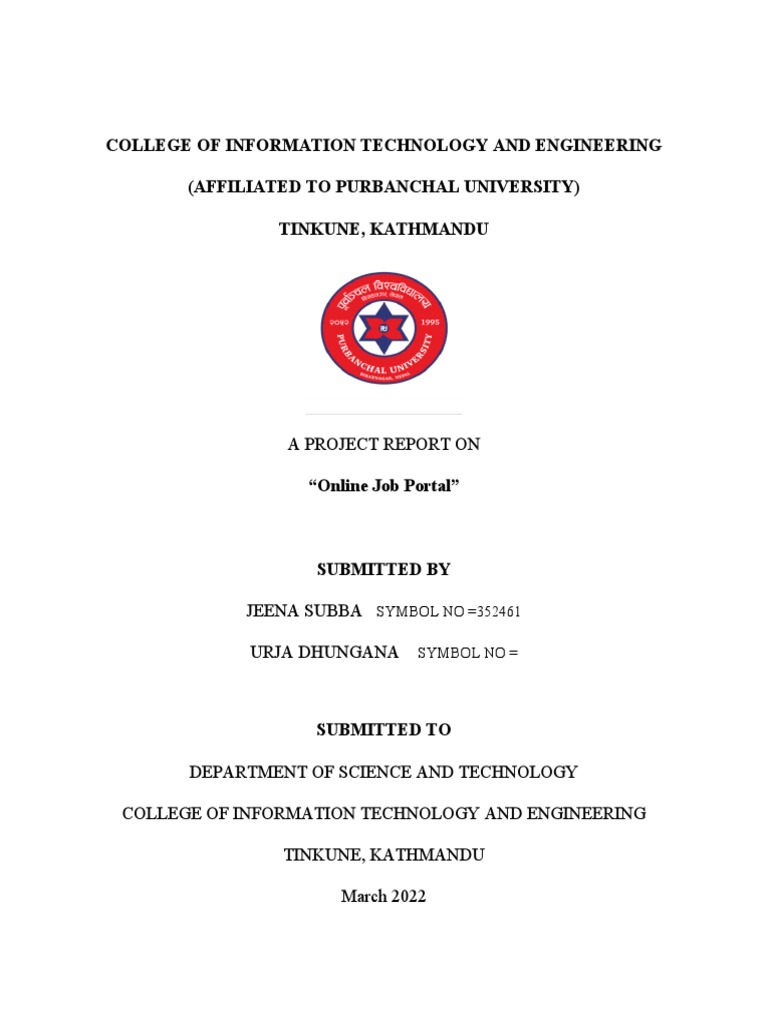 College of Information Technology and Engineering (Affiliated To ...