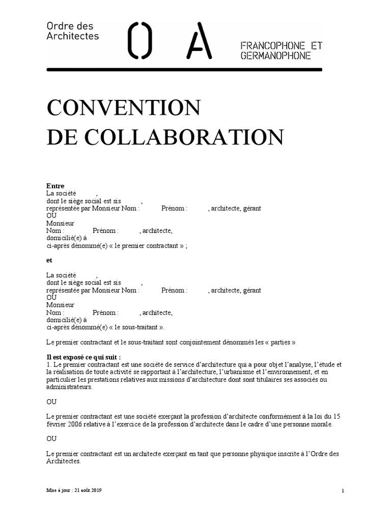 Convention de Collaboration | PDF