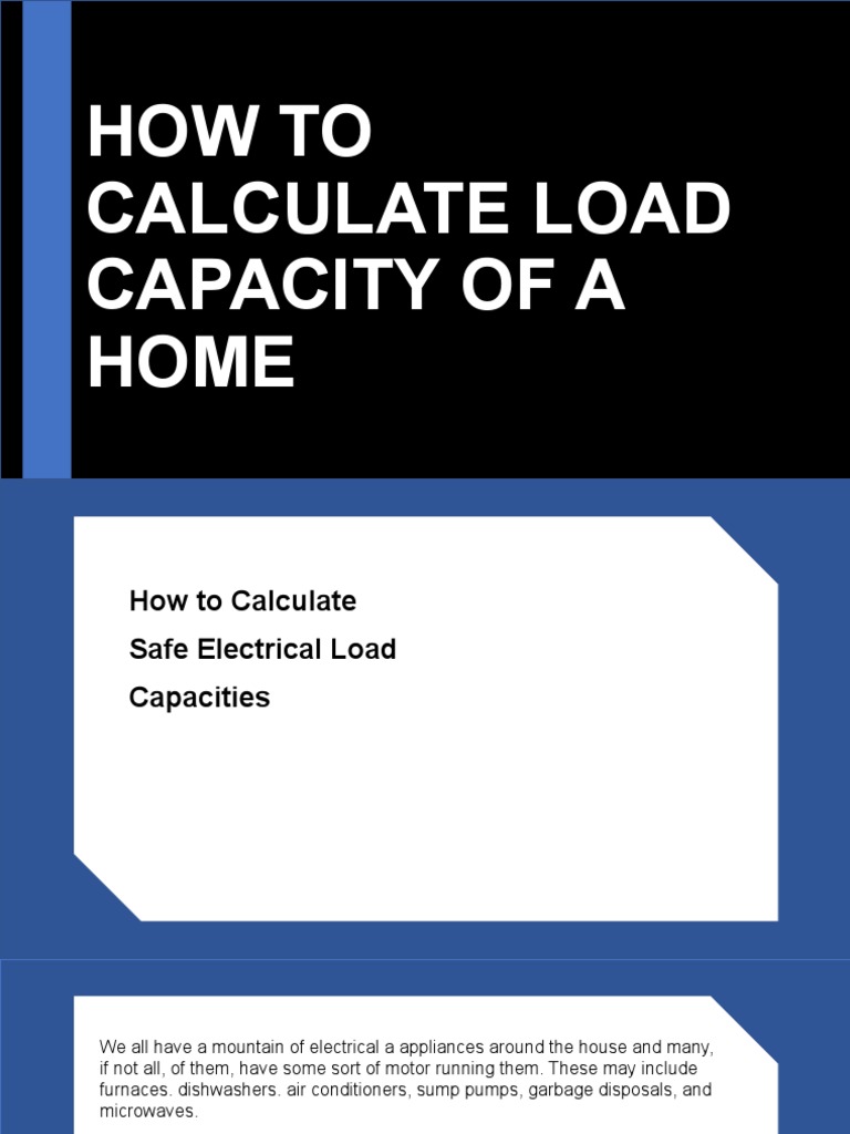 How To Calculate Load Capacity of A Home | PDF | Home Appliance | Mains ...