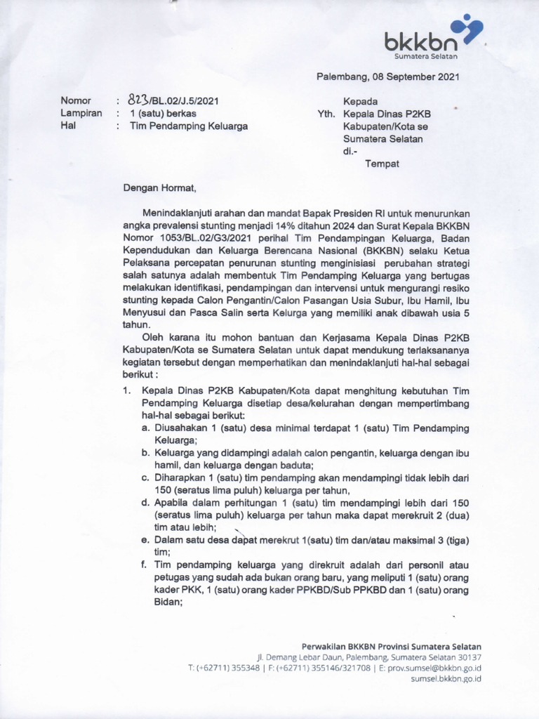 Tim Pendamping Keluarga | PDF