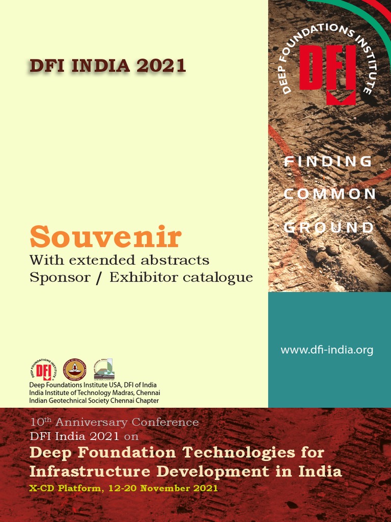 Dfi India2021 Souvenir | PDF | Engineering