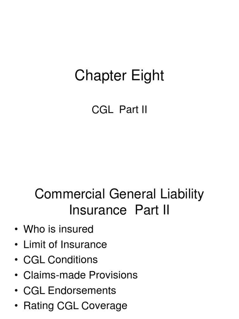 CGL Insurance Coverage Overview | PDF | Liability Insurance | Insurance