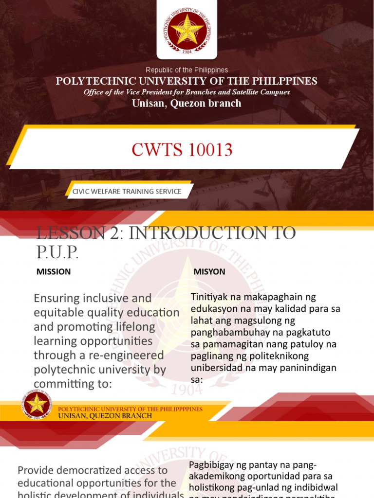 PUP Mission and Vision Overview | PDF