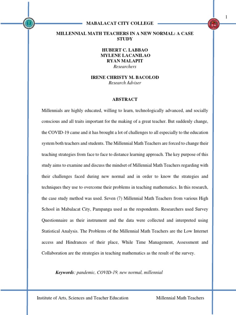 Challenges and Strategies of Millennial Math Teachers in Transitioning ...