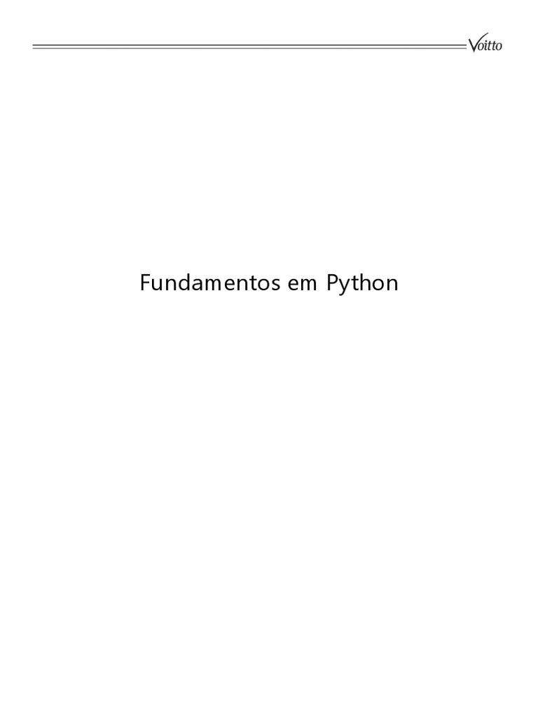 Fundamentos em Python | PDF | Python (linguagem de programação ...