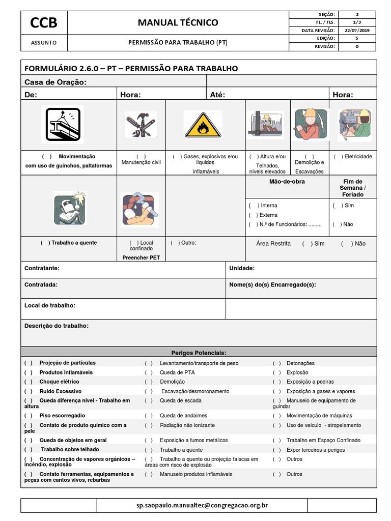 Pt-Permissão de Trabalho em Uso | PDF