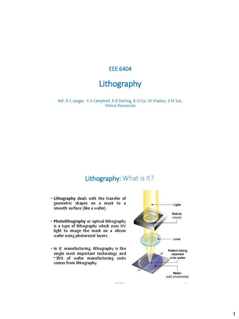 Lithography: Lithography: What Is It? | PDF | Photolithography | Physical Sciences