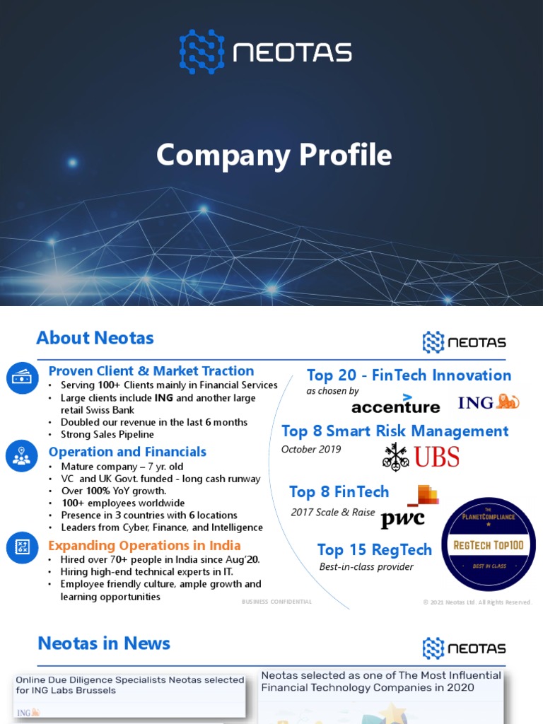 Neotas Company Profile and JD - Research Analyst | PDF | Financial ...