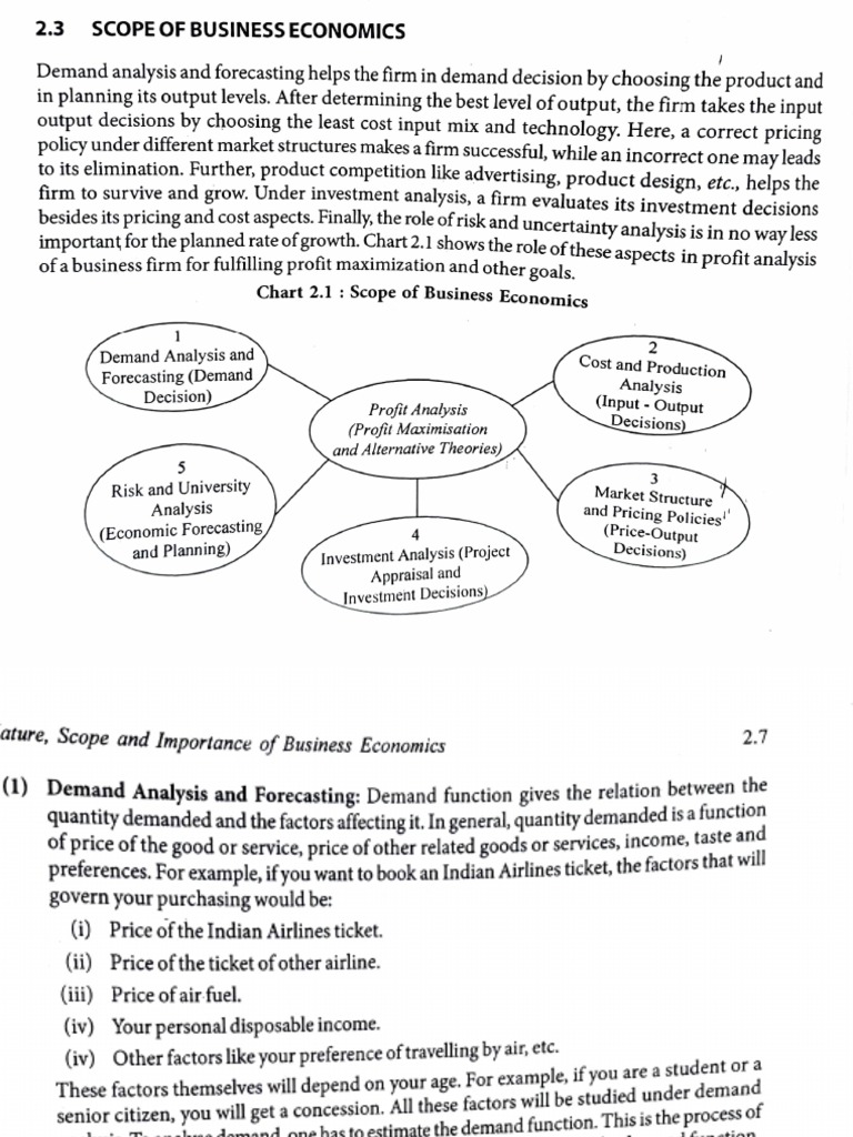 Scope of Business Economics Unit-1 | PDF | Risk | Economics