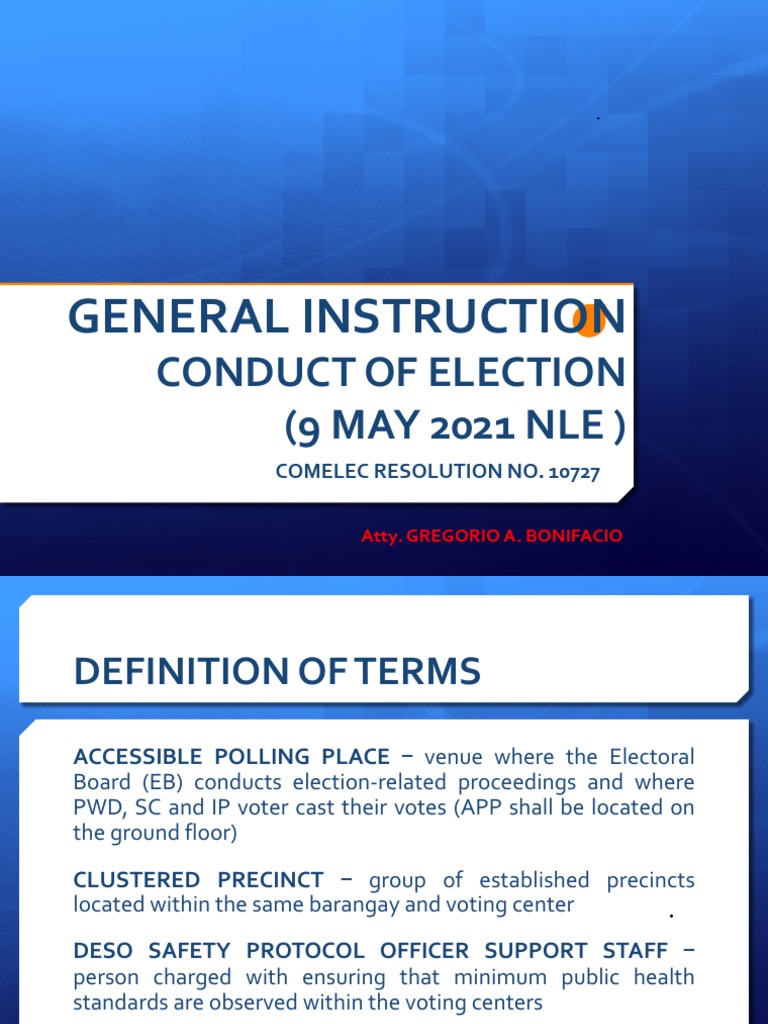 Gi (Conduct of Election) | PDF | Polling Place | Voting