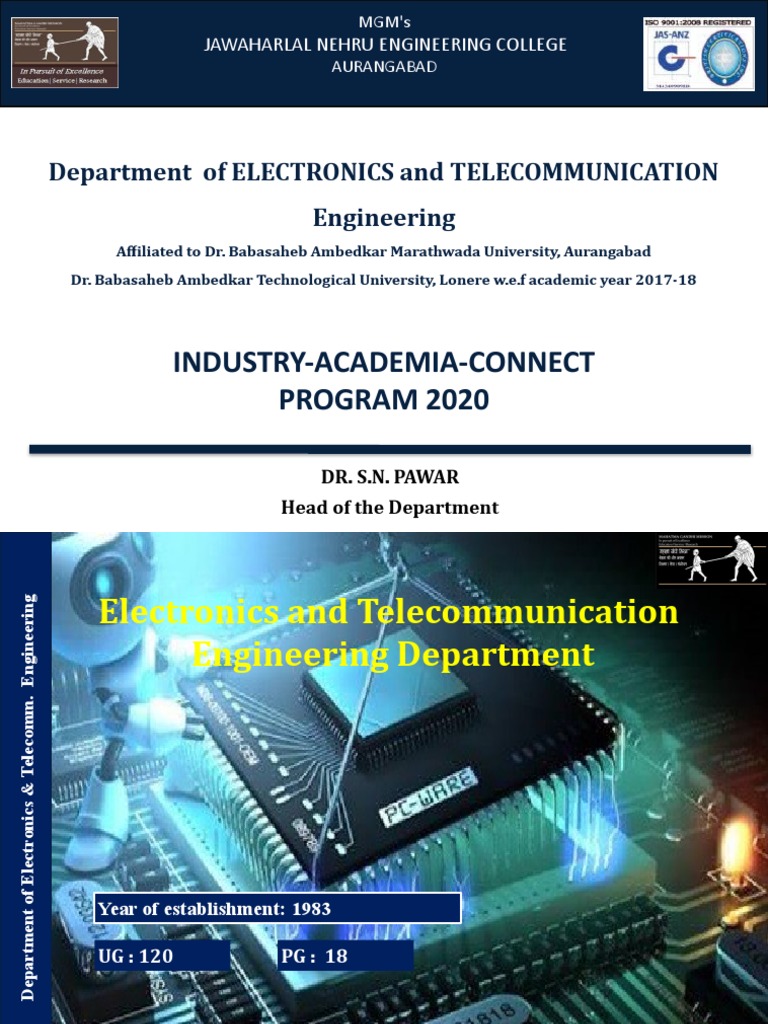 Industry-Academia-Connect PROGRAM 2020: Department of Electronics and ...