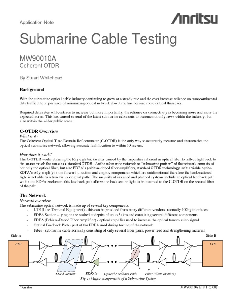 Submarine Cable Testing | Download Free PDF | Wavelength Division ...