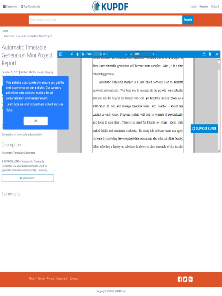 Automatic Timetable Generation Mini Project Report - Free Download PDF ...