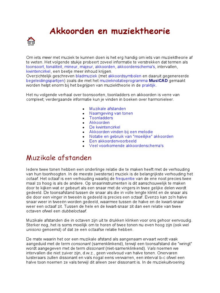 Akkoorden en Muziektheorie | PDF