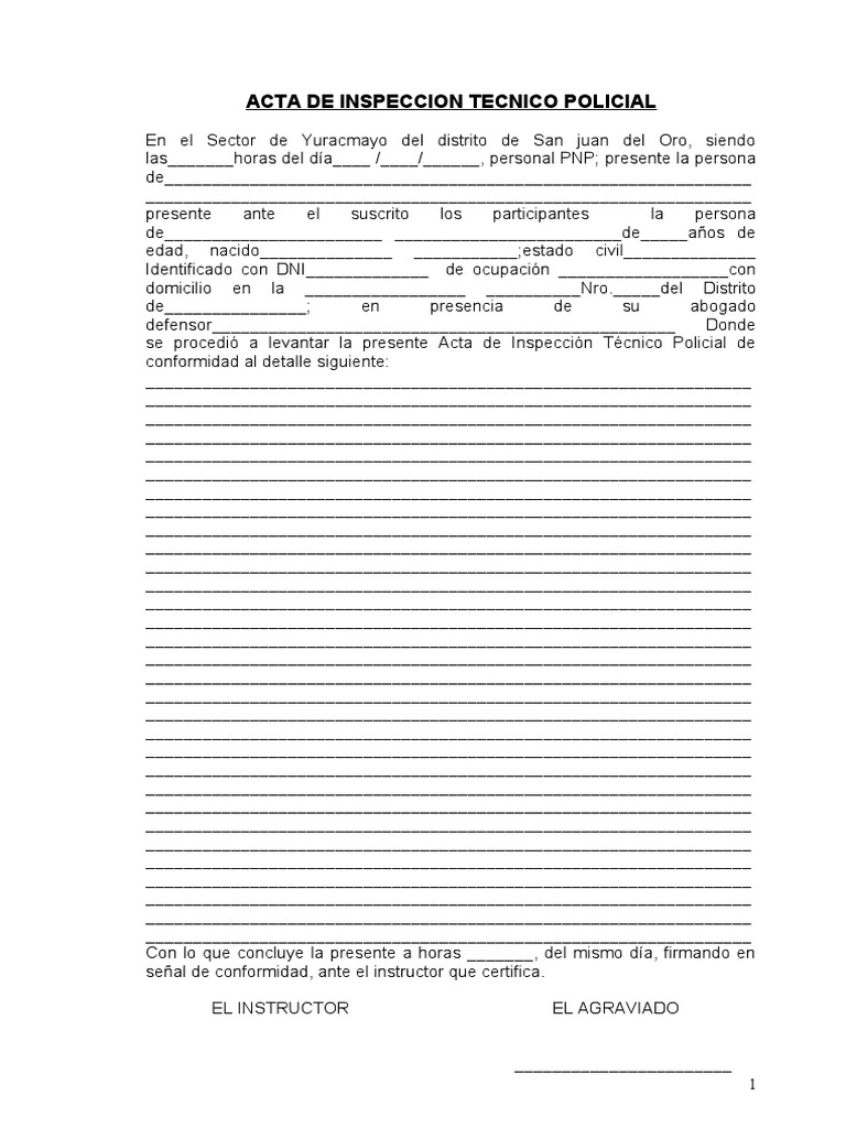 Acta de Itp y Recojo Evidencias | PDF | Justicia | Crimen y violencia