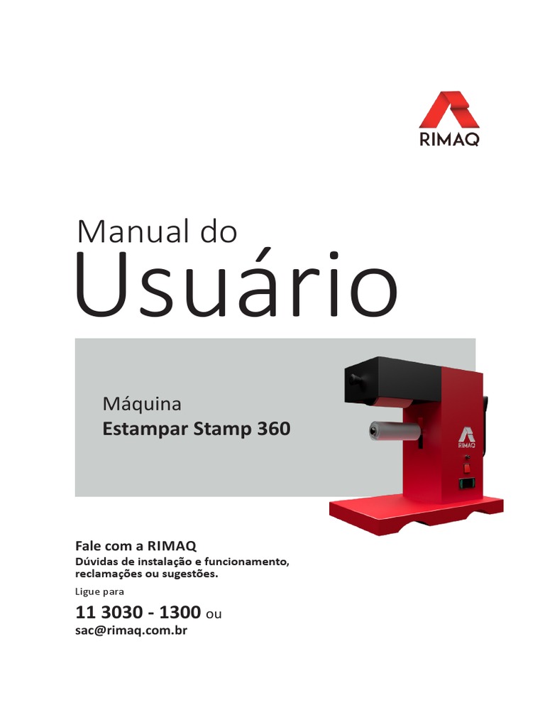 Máquina Estampar Stamp 360 Guia | PDF | Temperatura | Tomadas elétricas