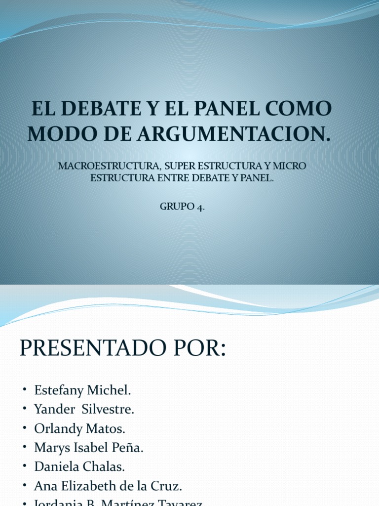 Estructura y Tipos de Debate y Panel | PDF
