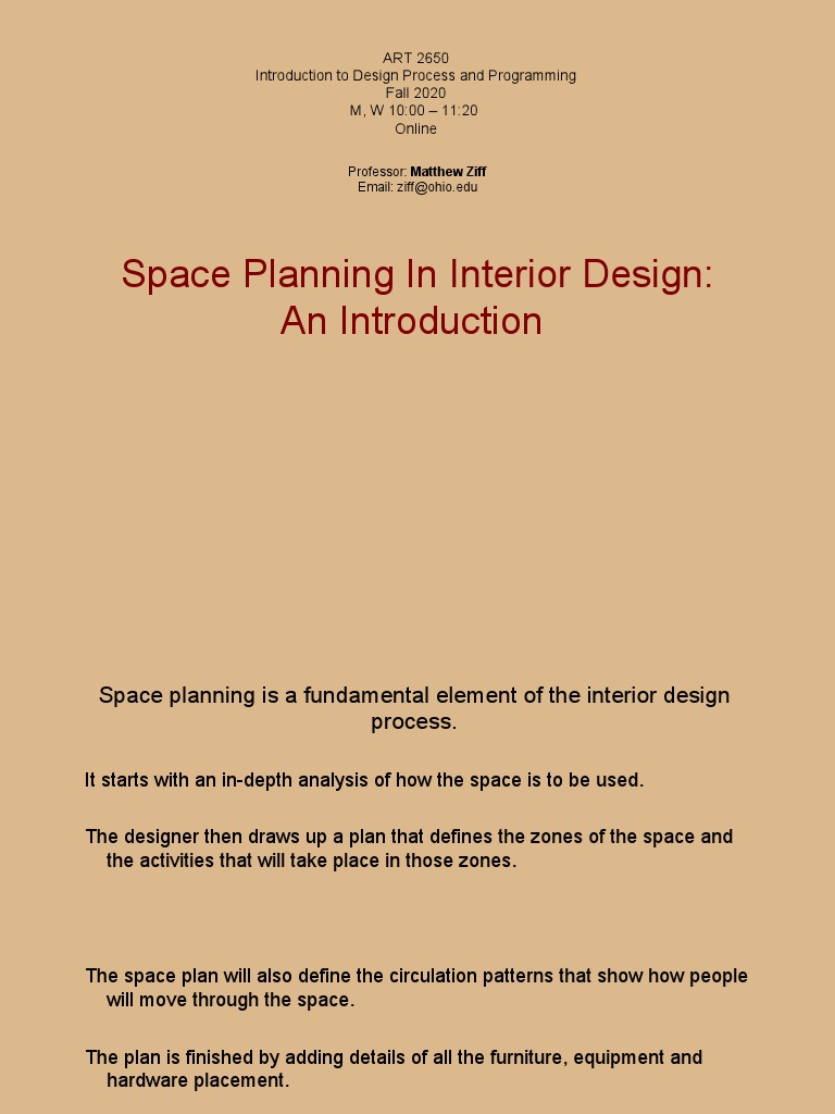 Space Planning Interior | PDF | Space | Design