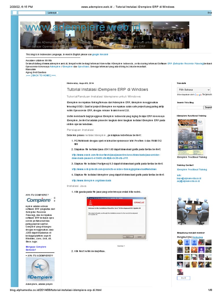 Tutorial Instalasi iDempiere ERP | PDF