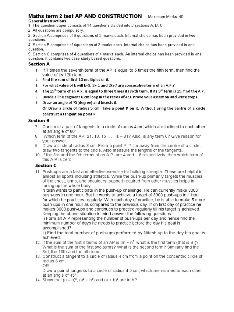 Maths Ap Construction Pdf Circle Geometry