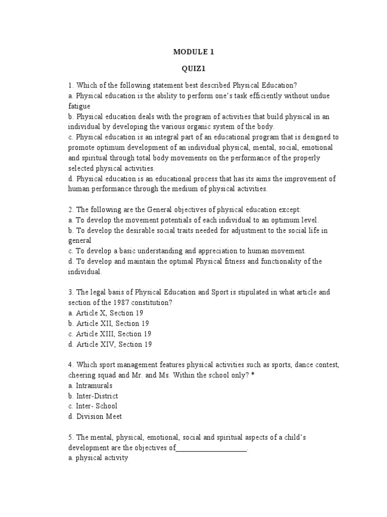 Task in Pe 102 | PDF | Physical Education | Essays