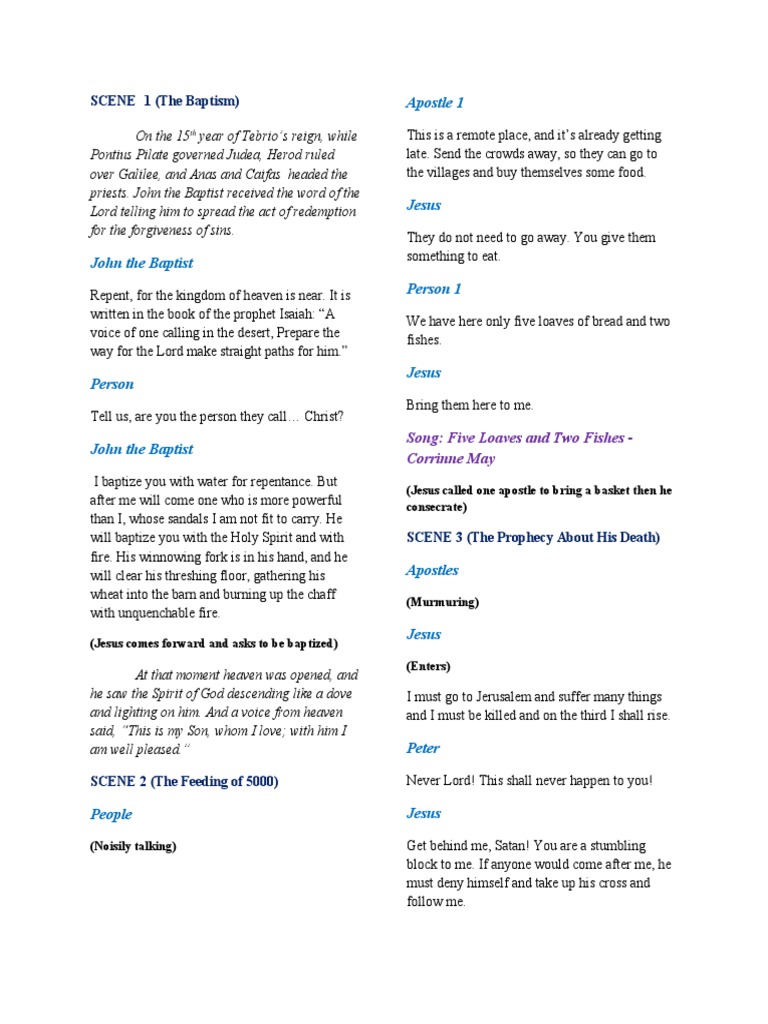 EP Script | PDF | Jesus | John The Baptist