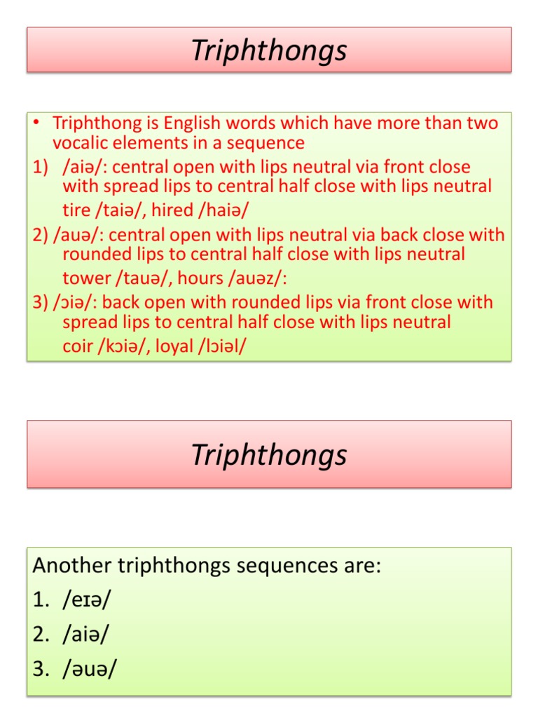 TRIPHTONGS | PDF