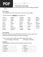 300 French-English Cognates List | PDF